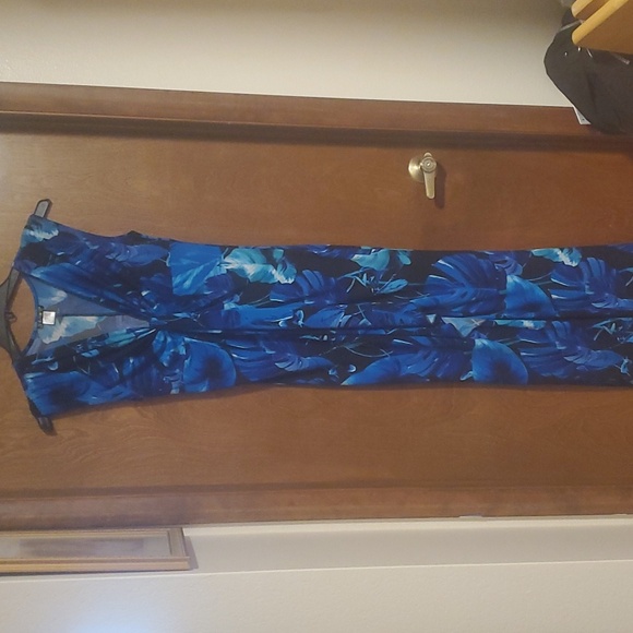 VENUS | Dresses | Venus Blue Black Tropical Maxi Sundress S Nwot | Poshmark